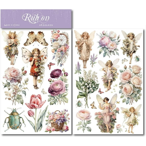 CATaireen Easter Rub on Transfer Stickers for Adults Craft Scrapbook ...