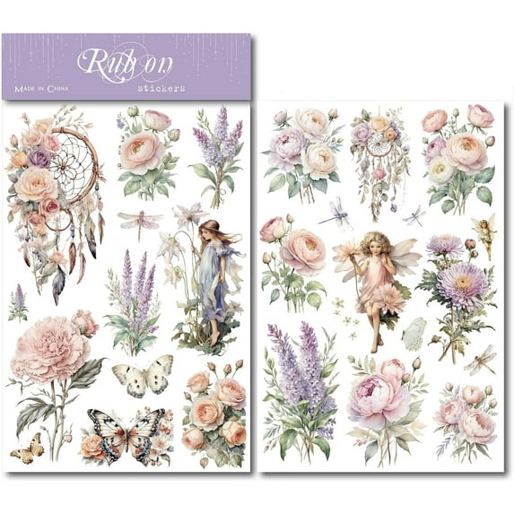 CATaireen Easter Rub on Transfer Stickers for Adults Craft Scrapbook ...