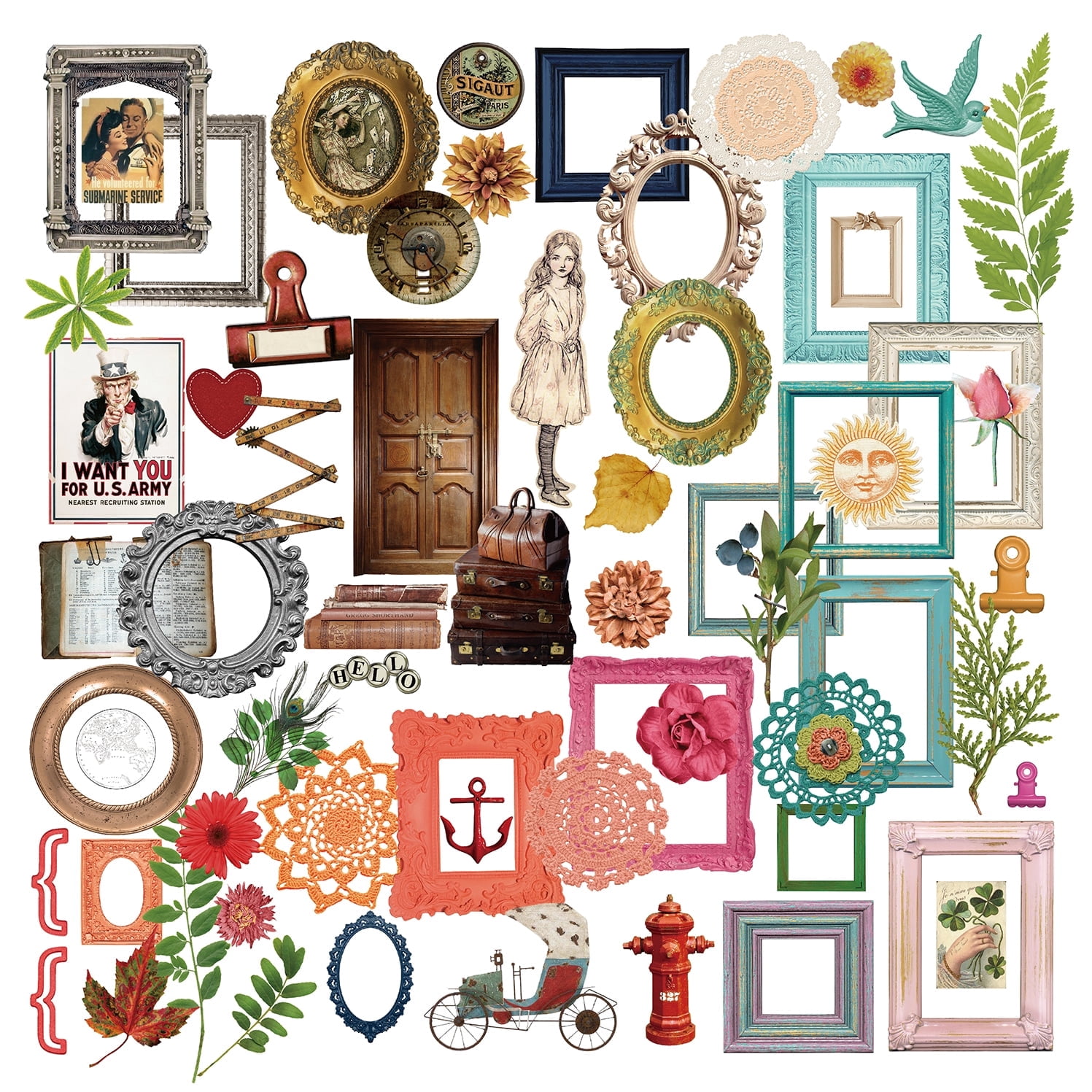 CATaireen Vintage Junk Journal Ephemera Scrapbooking Supplies ...