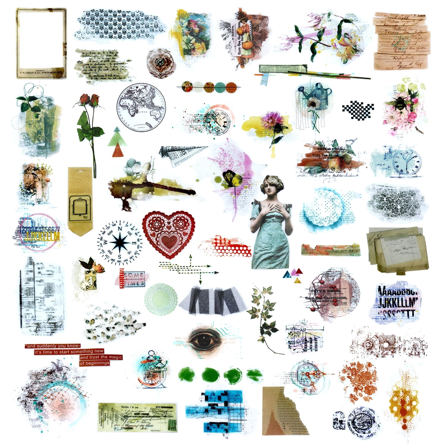 CATaireen Vintage Junk Journal Ephemera Scrapbooking Supplies ...