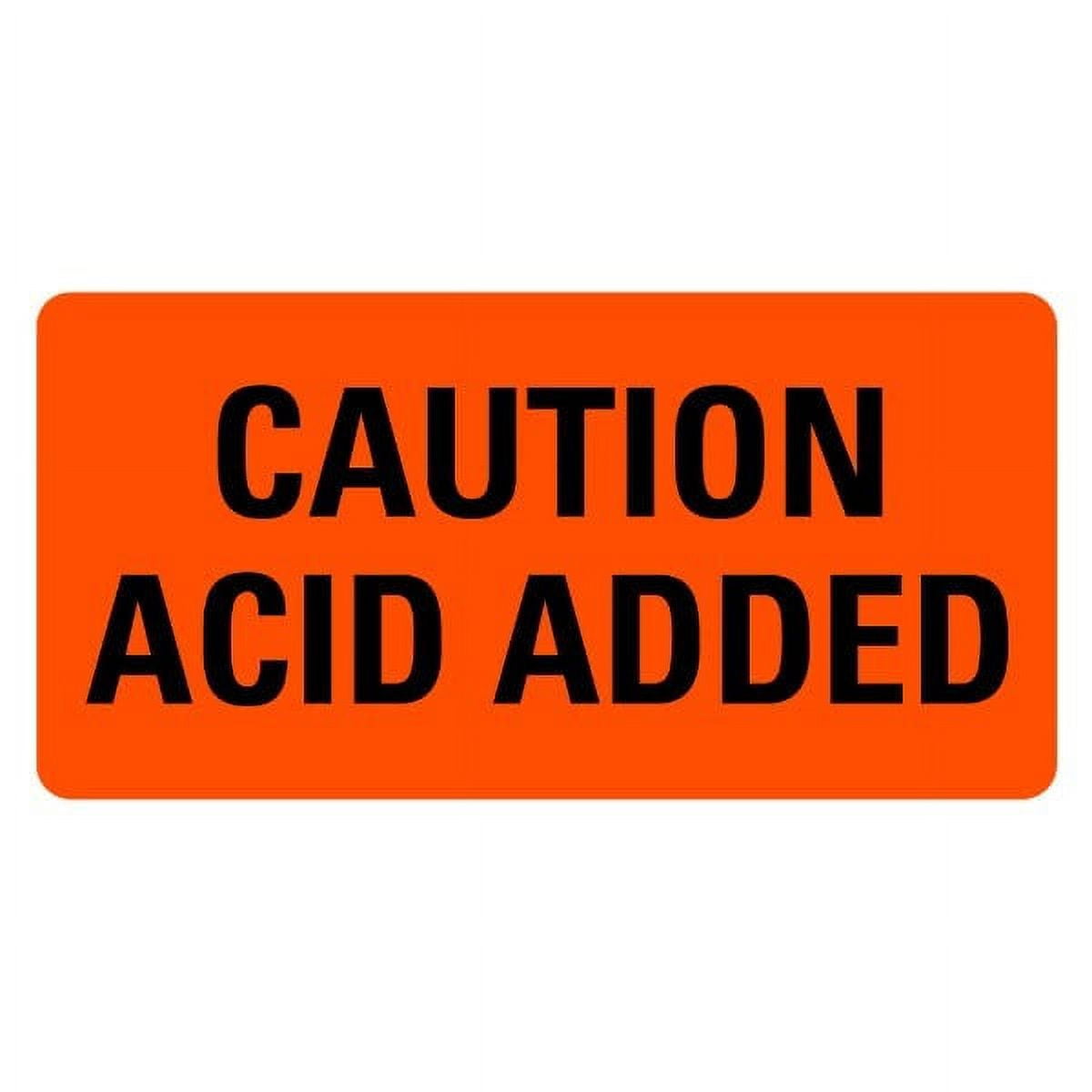 CAUTION ACID ADDED Medical Labels - Walmart.com