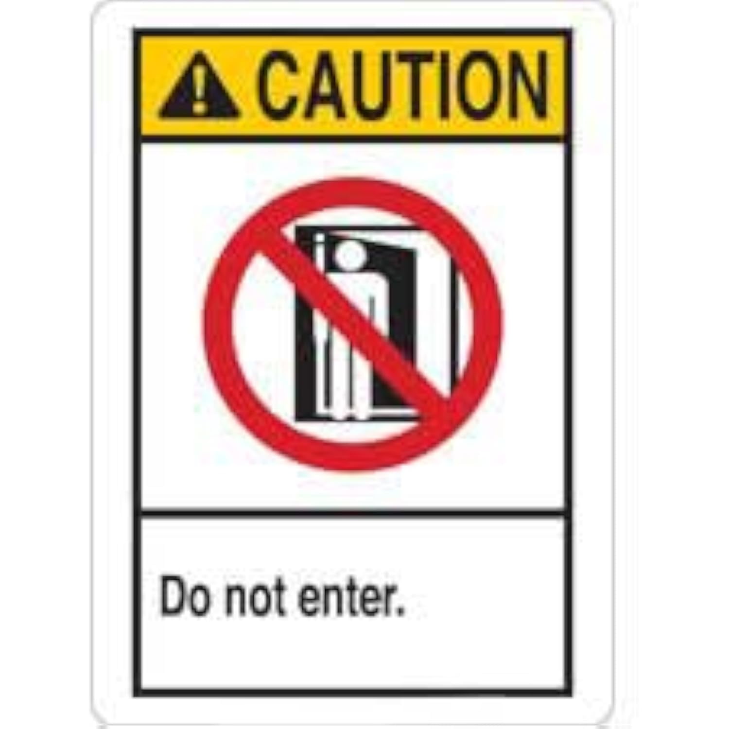 CAUTION - Do Not Enter Sign, No.6799 Safety Sign, 8 X 12 Inch Metal Tin ...
