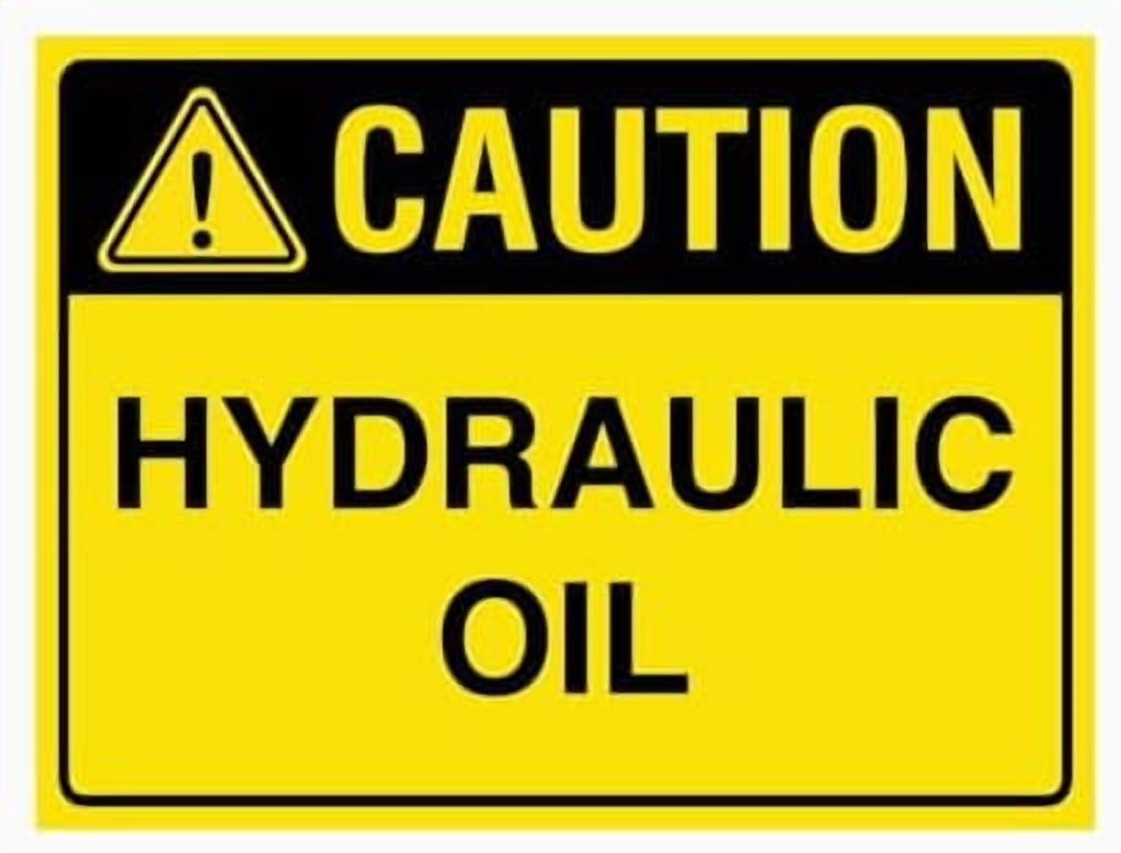 CAUTION HYDRAULIC OIL SIGN Workplace Signs Metal Tin Sign 8 x 12 inch ...