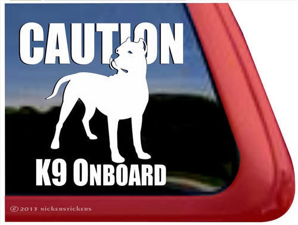 CAUTION K9 On Board|Quality Vinyl Dogo Argentino Dog Window Decal ...