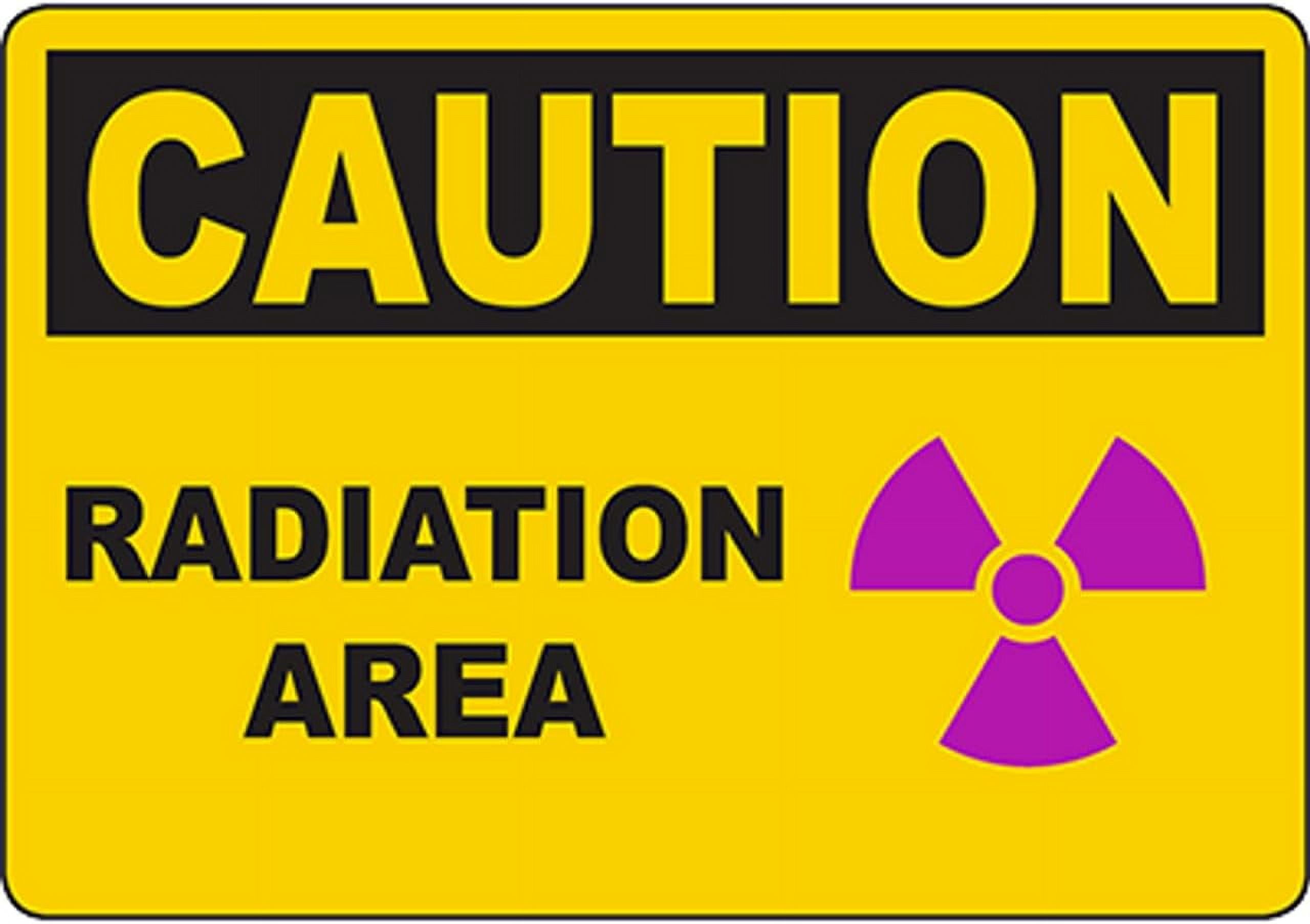 CAUTION Radiation Area Sign Safety Signs Caution Signs 8x12 Inch Notice ...