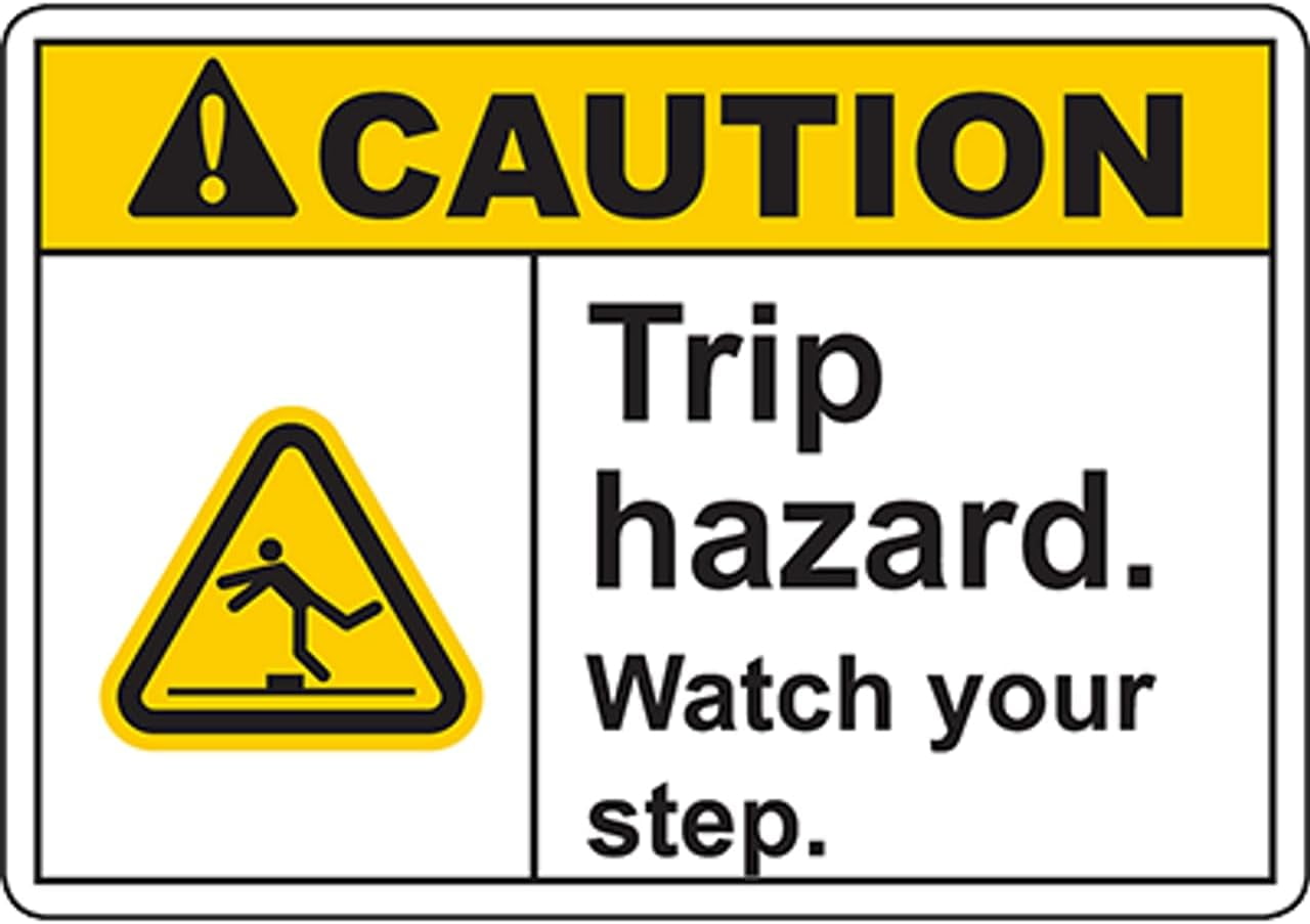CAUTION Trip Hazard Watch your step Sign Safety Signs Slips, Trips ...