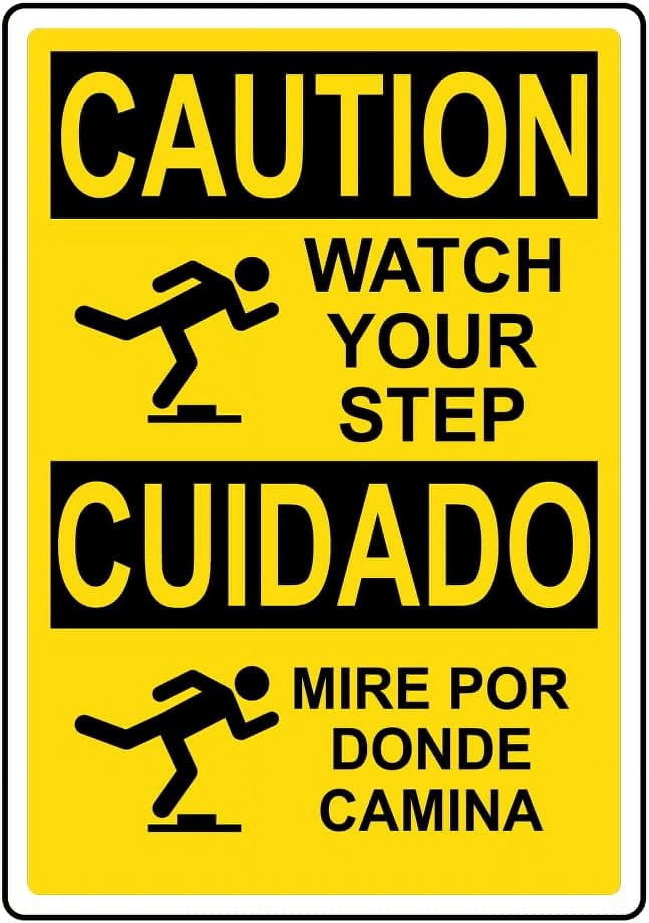 CAUTION Watch Your Step With Symbol Tin Sign Vintage Decoration Home ...