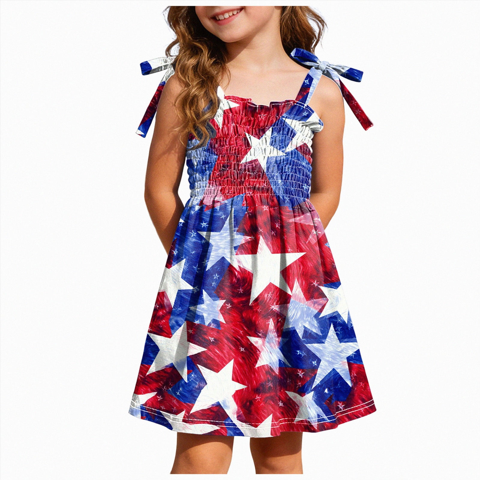 CAUYDY 1T 2T 3T 4T 5T 6T Kids Girl Dress Toddler Girls' American Flag ...