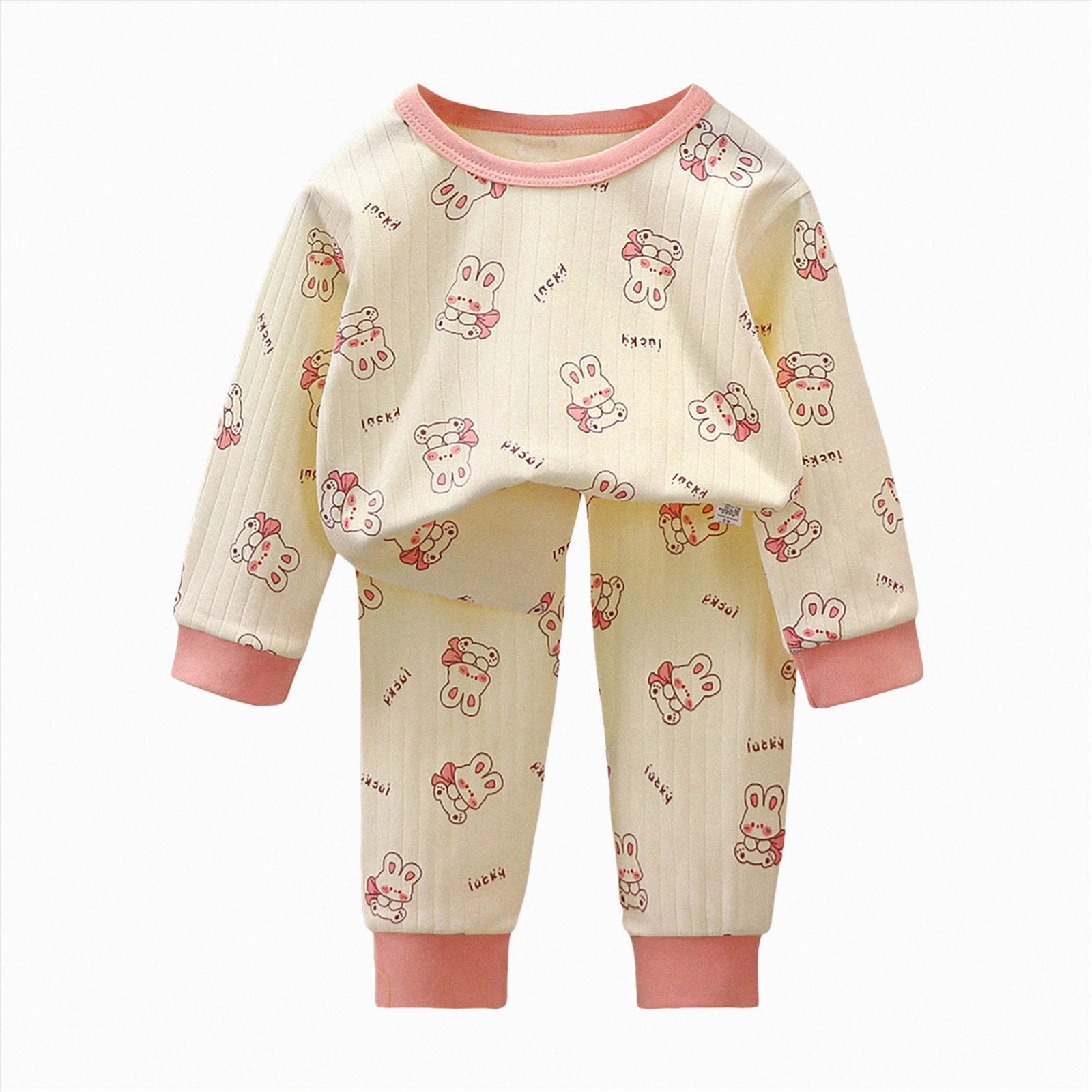 CAUYDY 2-3 Years 24M Baby Boy Pjs Infant Girls Clothes Long Sleeved Top ...