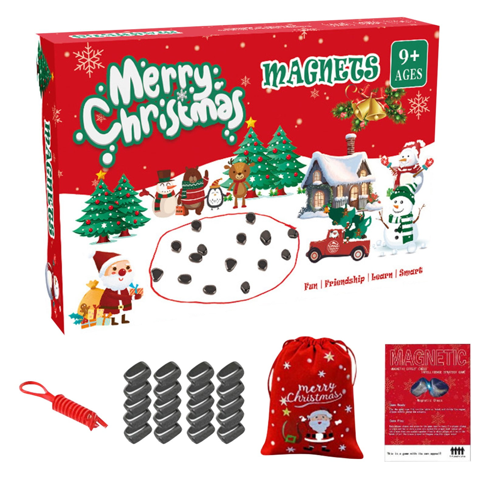 CAUYDY 2024 Chess Game With 20 Stones, Magnetism Christmas Strategy ...