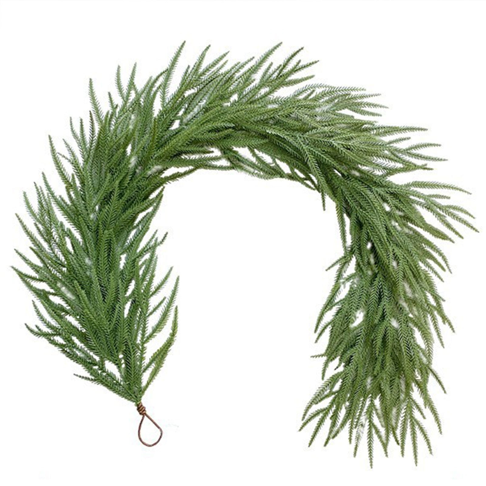 CAUYDY 5Ft Artificial Norfolk Pine Garlands, Real Touch Winter Pine ...