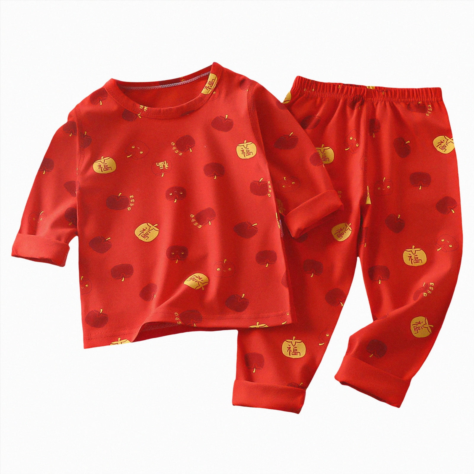 CAUYDY 6-7 Years Kids Boy Pajamas Baby Girls Clothes Long Sleeved Tee ...