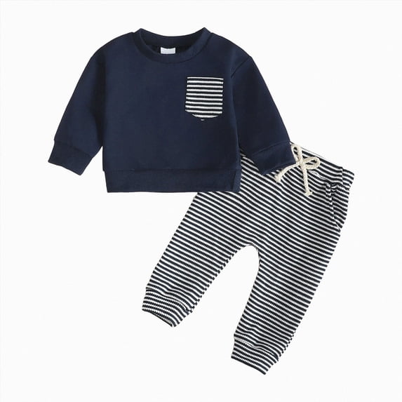 CAUYDY Baby Boy Fall Winter Solid Clothes Toddler Boy Outfits Long ...