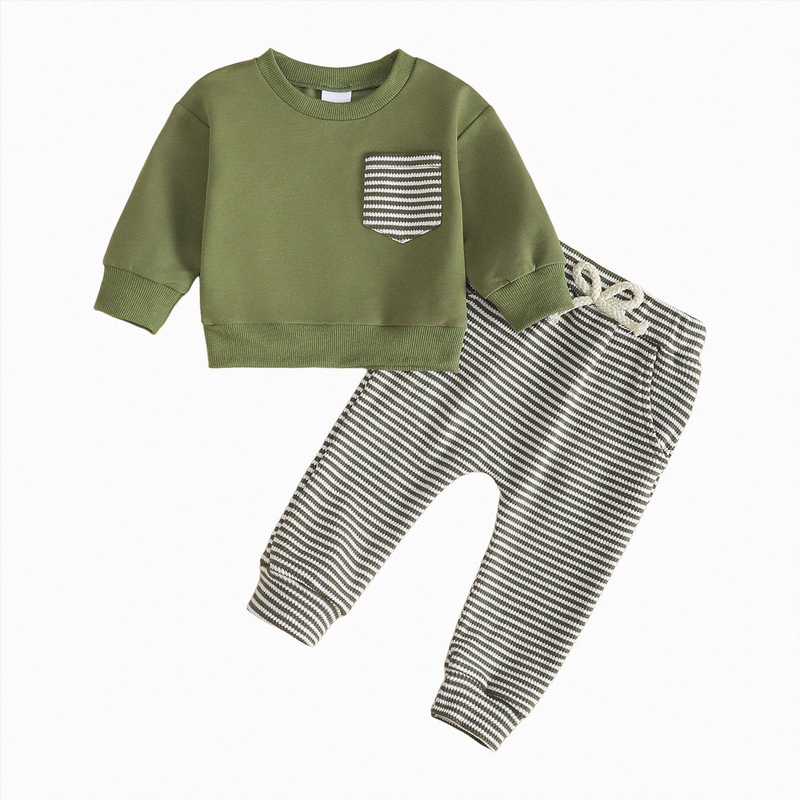 CAUYDY Baby Boy Fall Winter Solid Clothes Toddler Boy Outfits Long ...