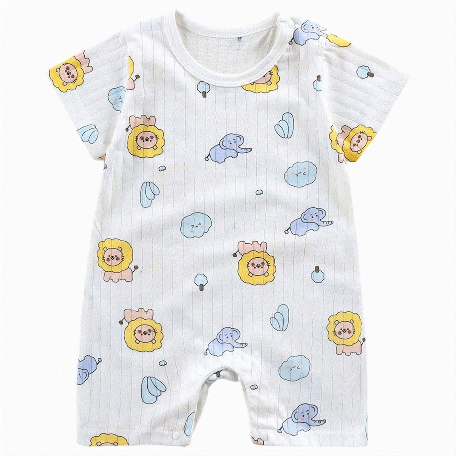 CAUYDY Baby Boy Short Sleeve Rompers-Breathable One-Piece Short Sleeve ...