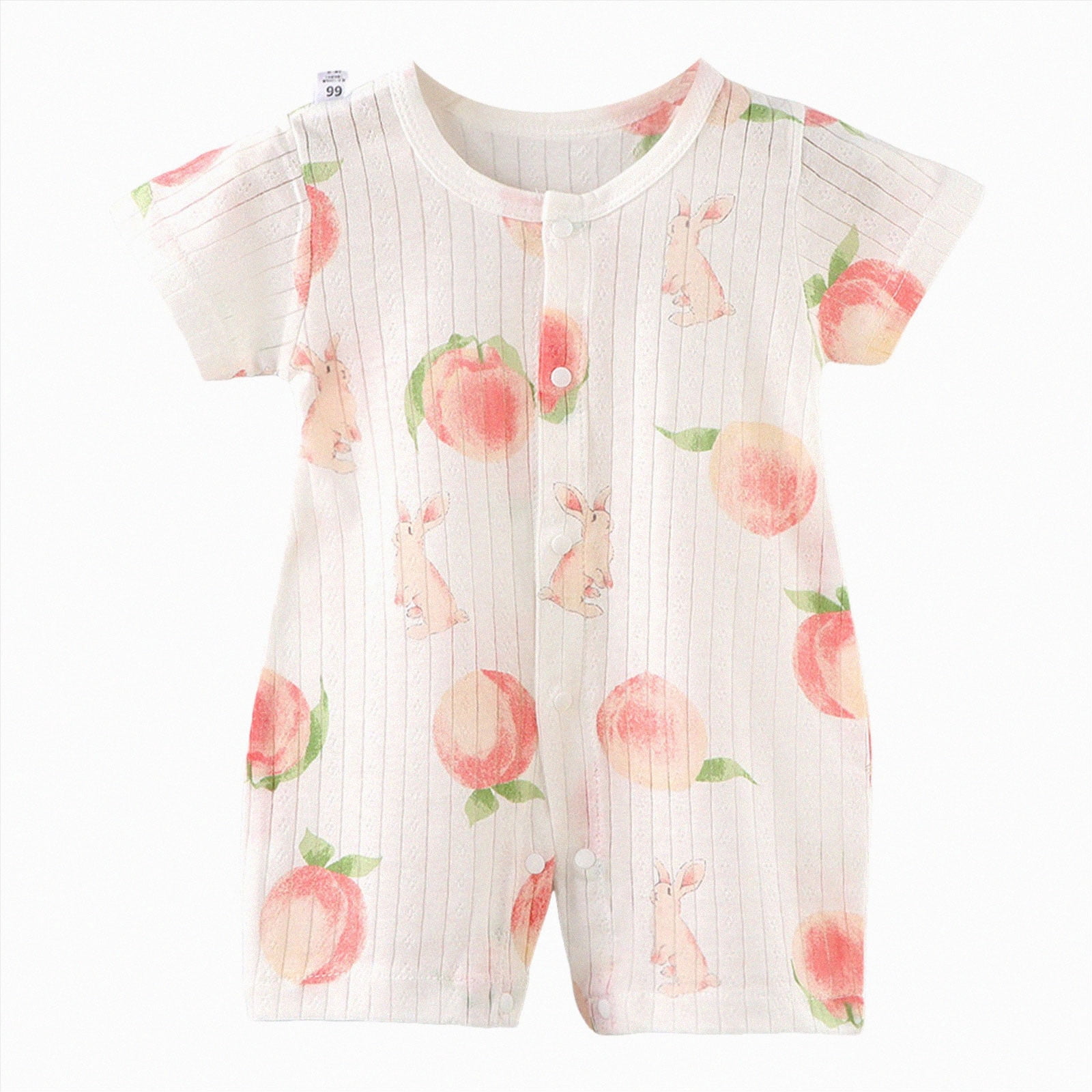CAUYDY Baby Boy Summer Romper Cartoon Button Collared Short Sleeve ...
