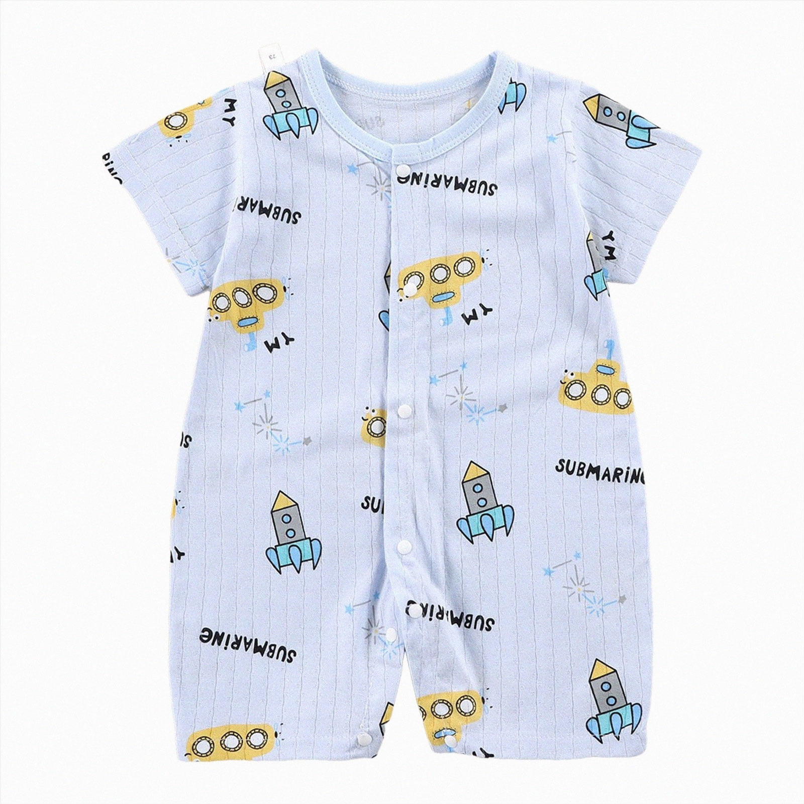 CAUYDY Baby Boys Girls Romper Newborn Cartoon Print Short Sleeve Onesie ...