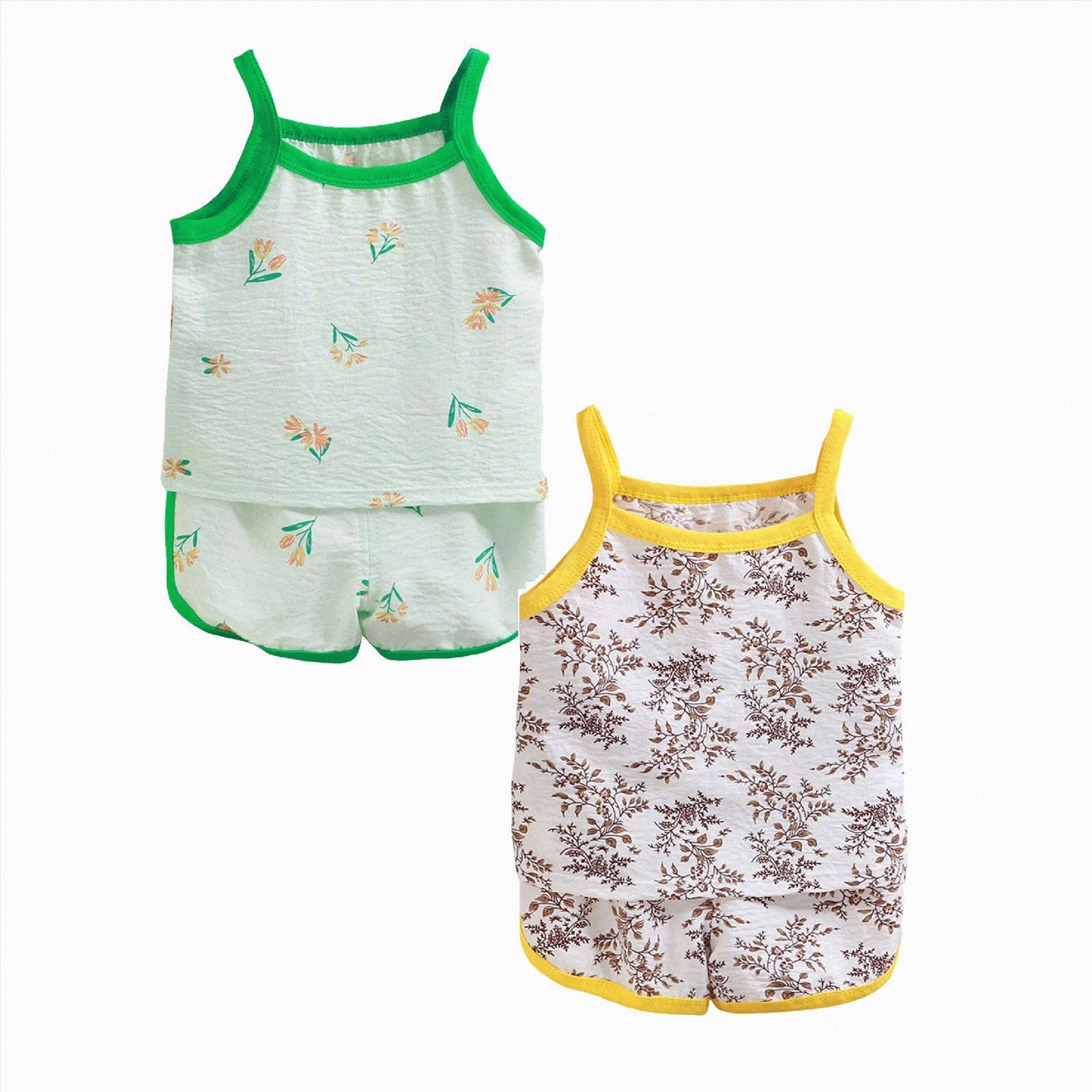 CAUYDY Baby Girl Clothes Toddler Girl Summer Fruit and Flower Printing ...