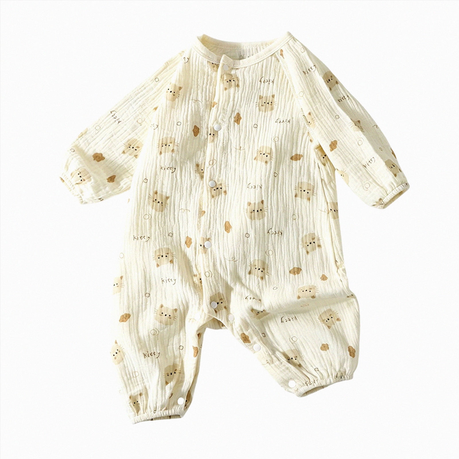CAUYDY Baby Girls Boys Pajamas Long Sleeve Bodysuit Romper Fall Winter ...