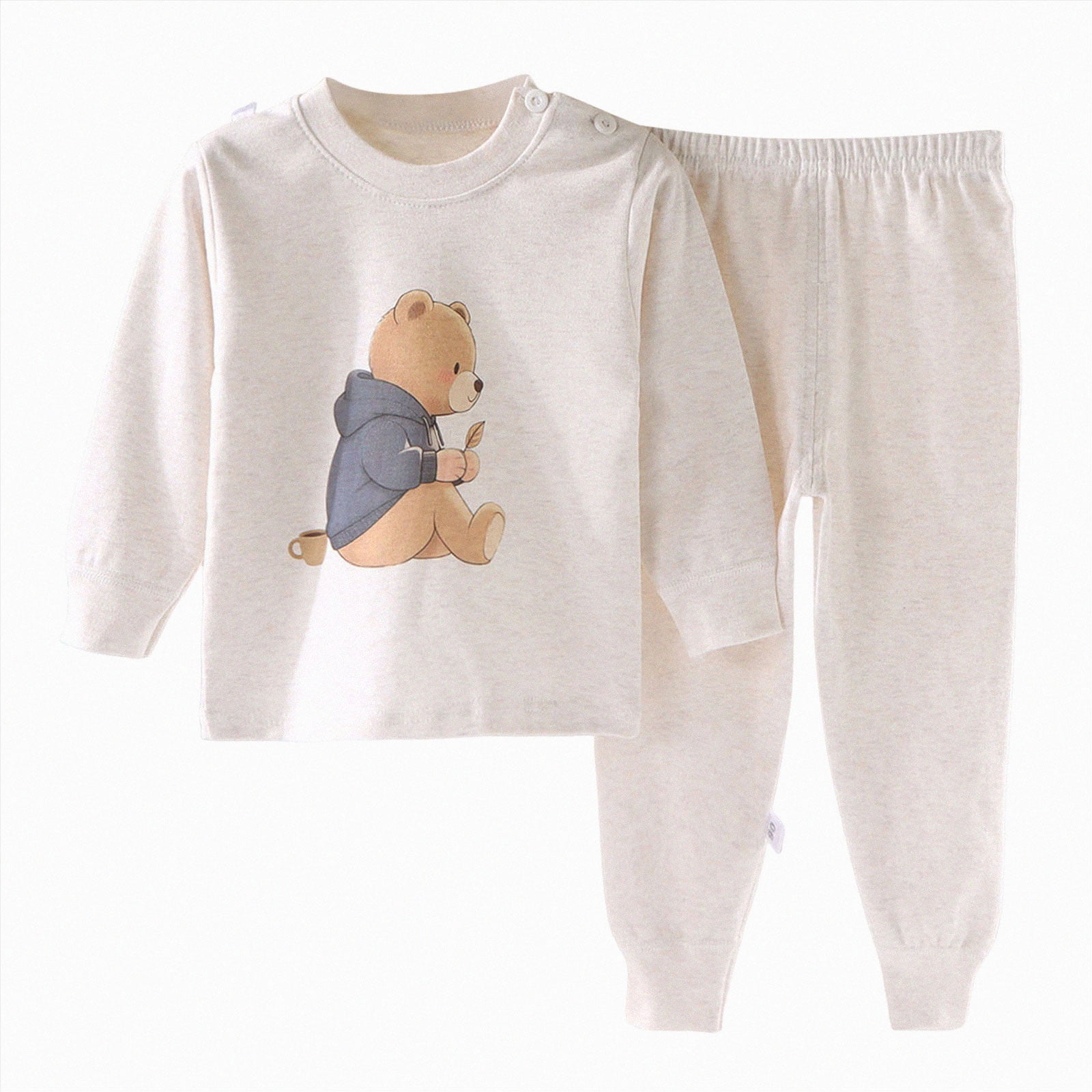 CAUYDY Baby Girls' Pajamas, 2-Piece Long Sleeve Tee and Pants Cartoon ...