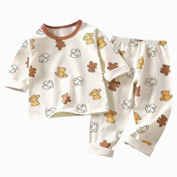 CAUYDY Baby Purelysoft Cute Cartoon Pattern Long-sleeve 2-piece Pajamas ...