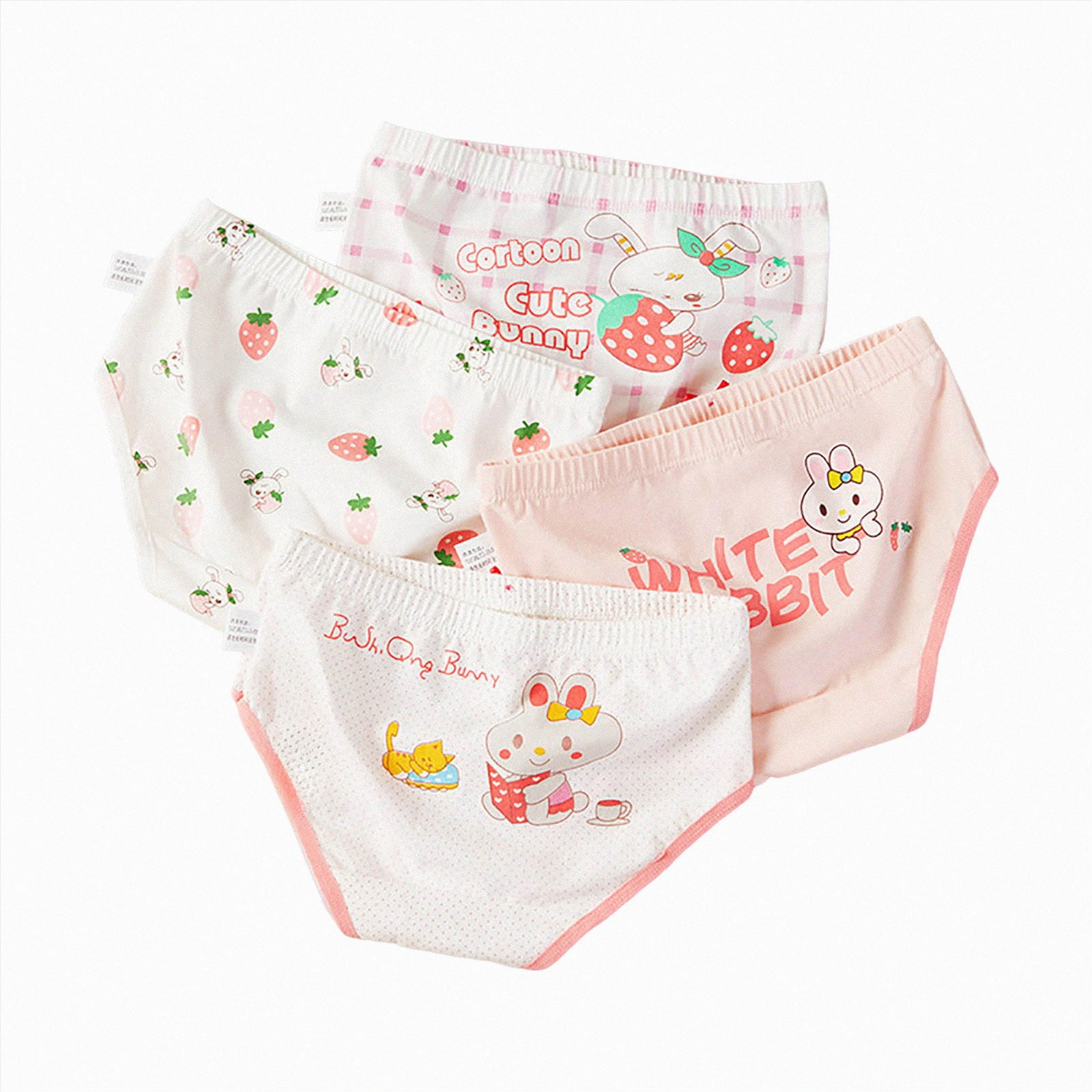 CAUYDY Baby Soft Cotton Underwear Little Girls' Cute Cartoon Briefs ...