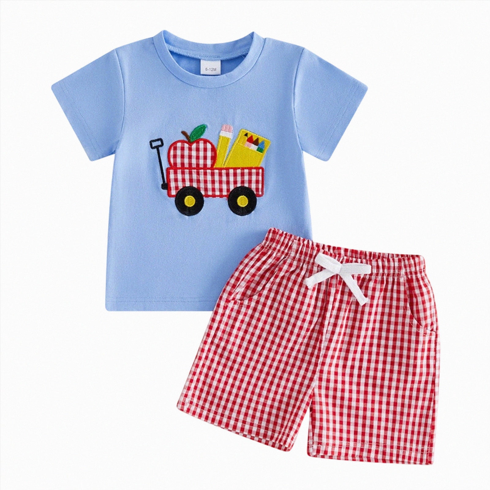 CAUYDY Back to School Toddler Baby Boy Outfit Embroidery T Shirt and ...