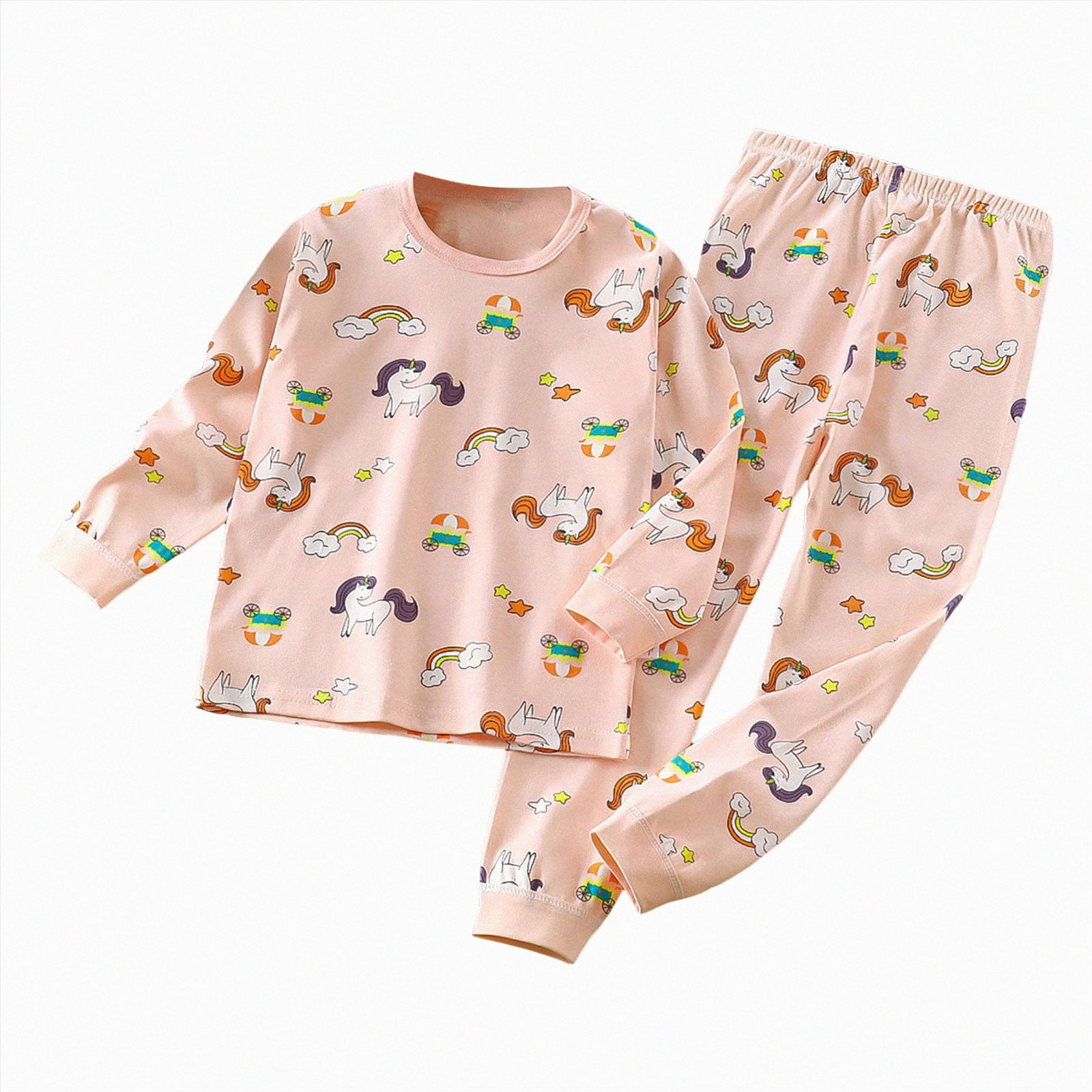 CAUYDY Big Kid Girls Clothes Child Boys Sleepers Long Sleeve Top and ...