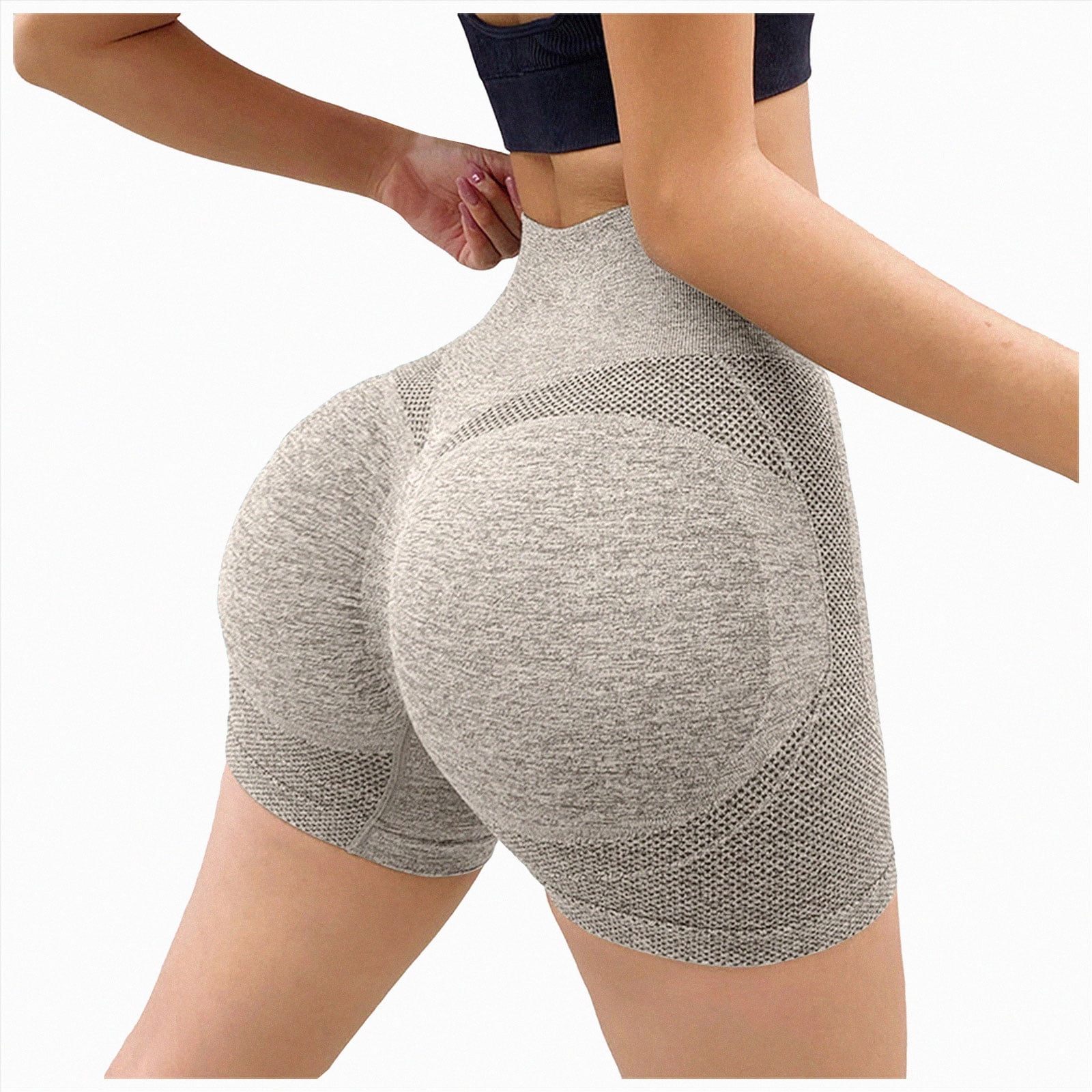 CAUYDY Biker Shorts for Women Booty Volleyball High Waisted Black ...