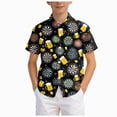 CAUYDY Boys Hawaiian Button Down Shirts Short Sleeve Cartoon Summer ...
