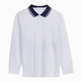 CAUYDY Boys Long Sleeve Polo Shirt Kids Casual Collared School Uniform ...