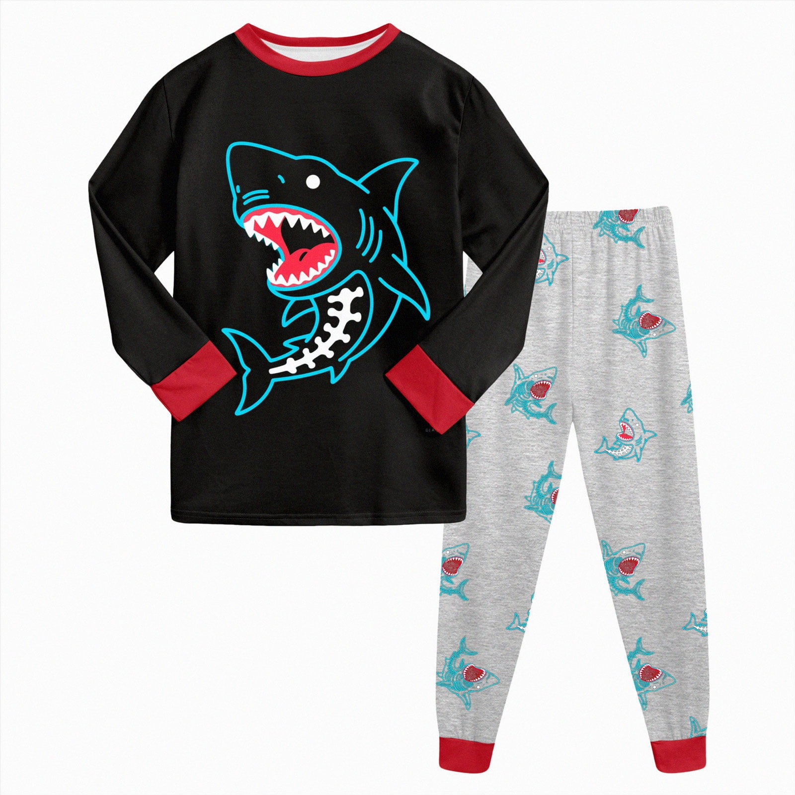 CAUYDY Boys Pajamas 100% Cotton Toddler Clothes Set Planet Long Sleeve ...