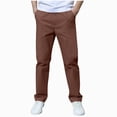 CAUYDY Boys' Stretch Pull on Chino Pants Kids School Uniform Youth ...