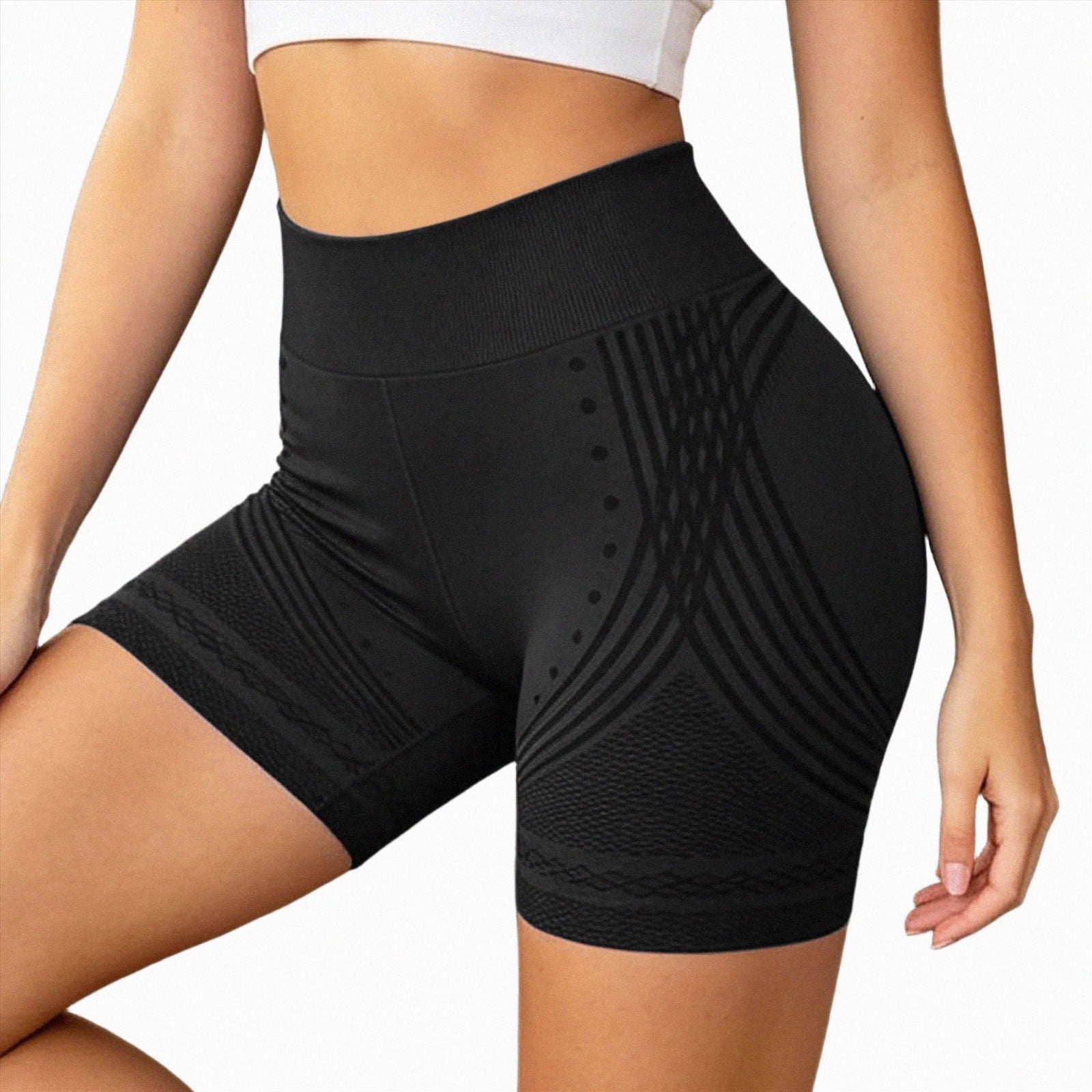 CAUYDY Butt Gym Shorts High Waisted Workout Biker Shorts Running ...