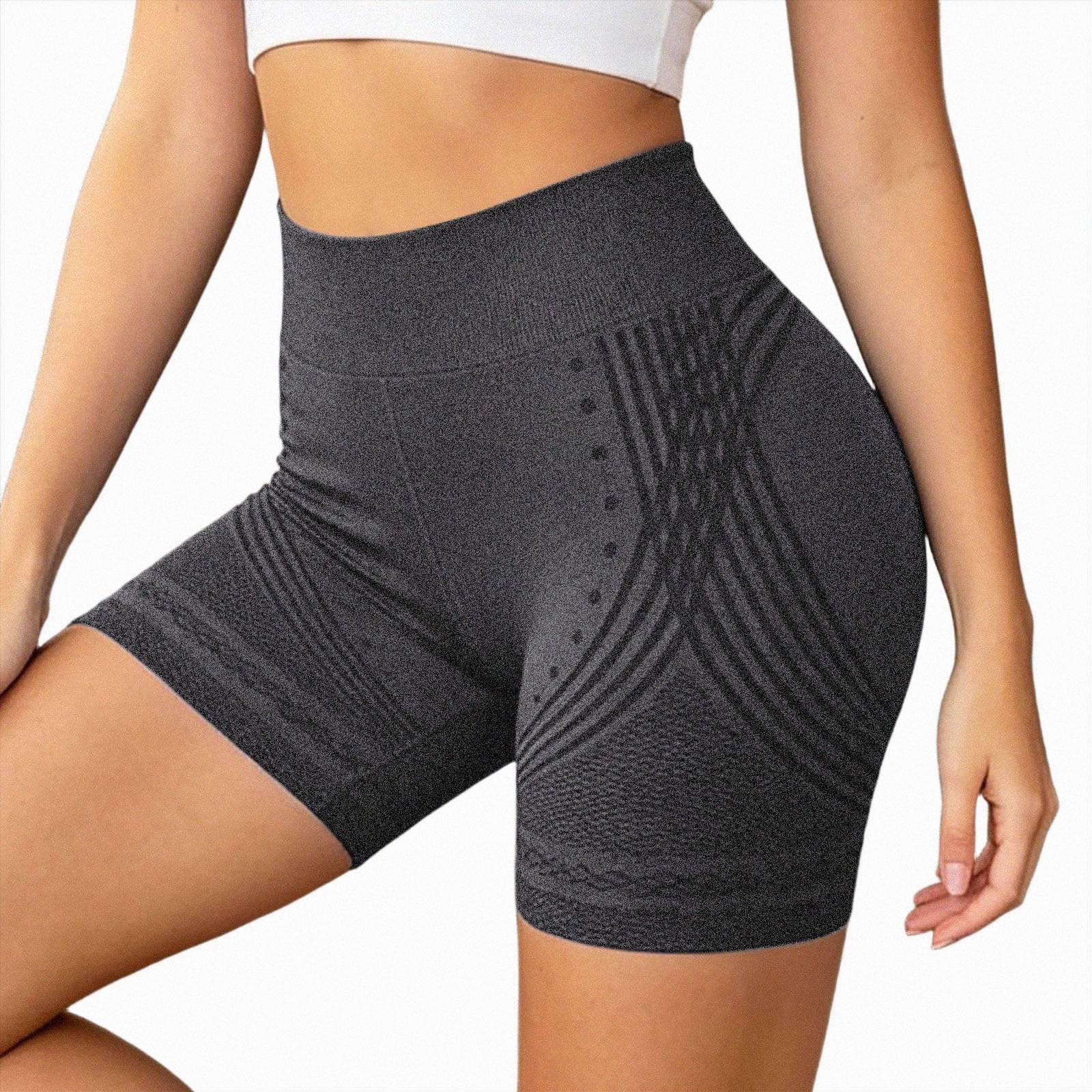 CAUYDY Butt Gym Shorts High Waisted Workout Biker Shorts Running ...