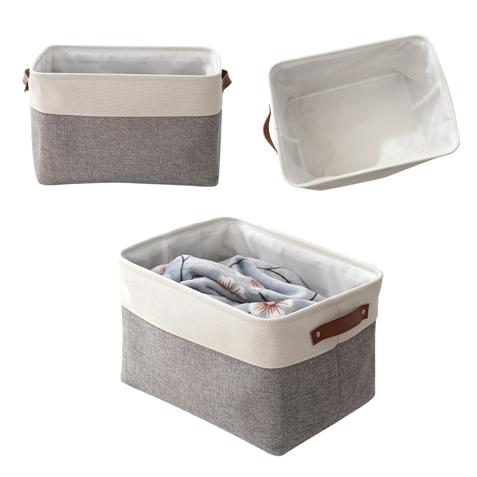 CAUYDY Collapsible Storage Cubes 15.75 inch Foldable Fabric Bins Multi ...