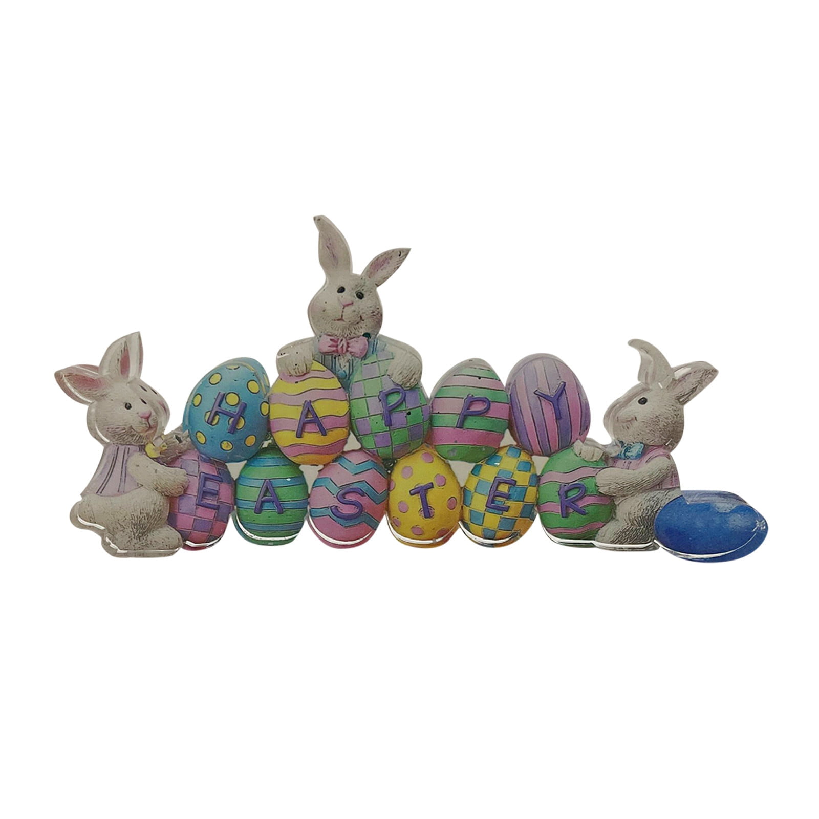 CAUYDY Easter Decorations Easter Eggs Bunny Centerpiece Tabletop Easter ...