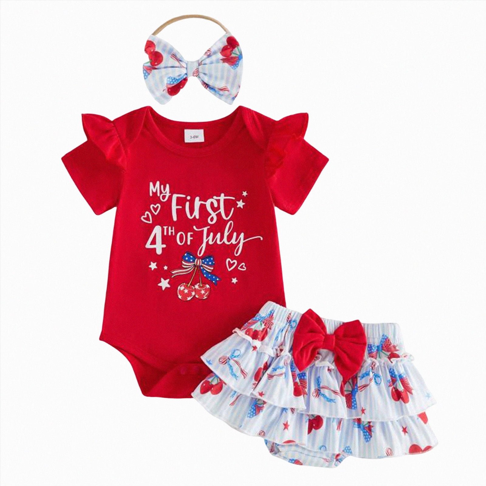 CAUYDY Fourth of July Toddler Baby Girls Summer Fall Clothes American ...