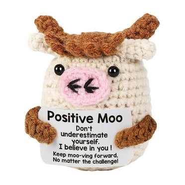 HomeCozy Positive Crocheted Pig with Encouraging Card Emotional Support ...
