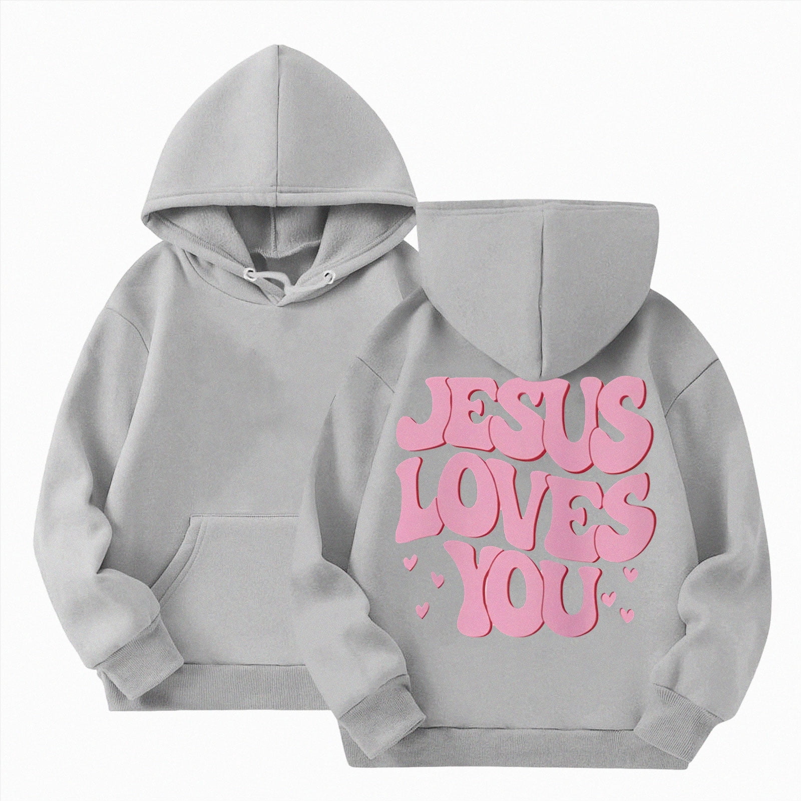 CAUYDY Girl's Cartoon Graphic Print Pullover Hoodies Drop Shoulder Long ...