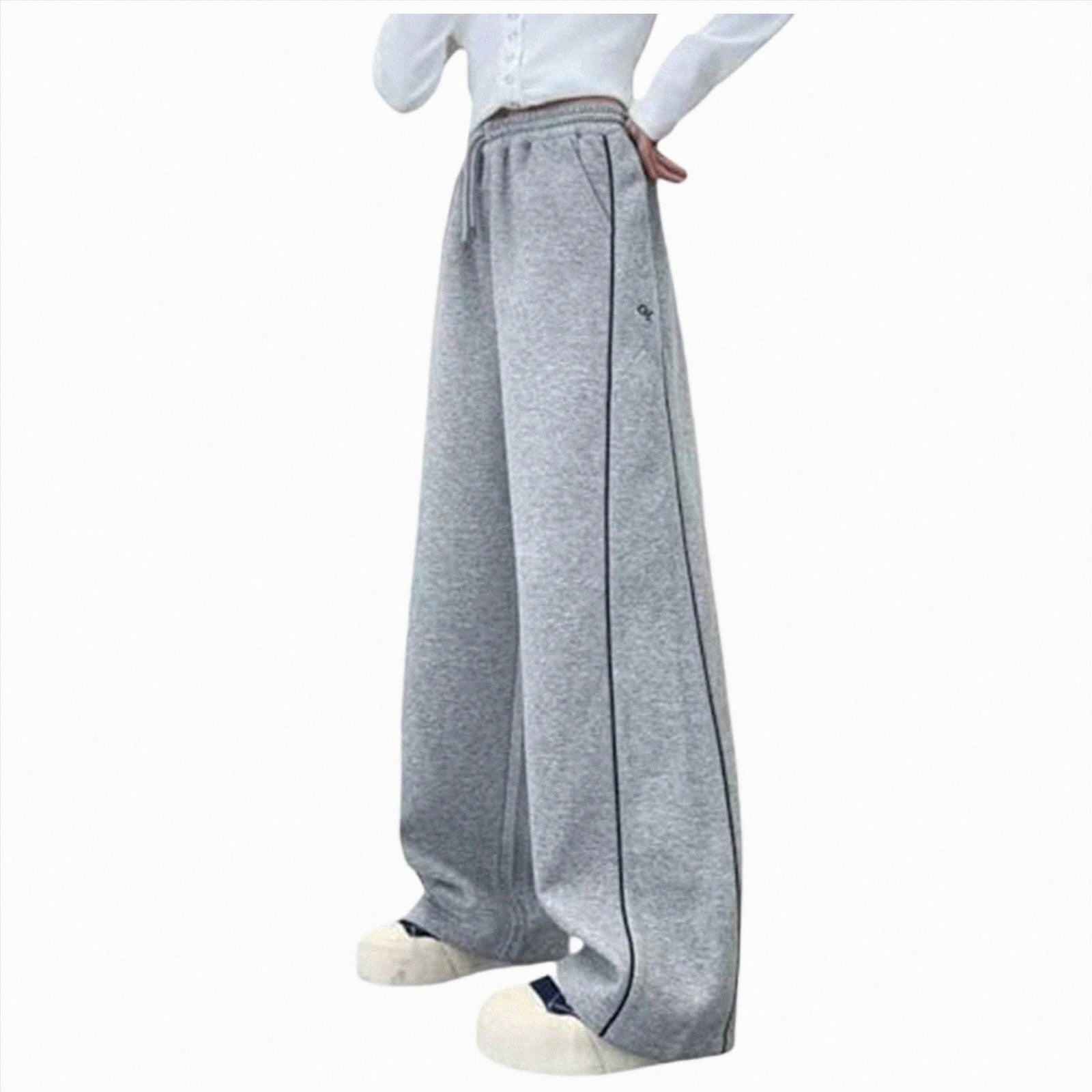 CAUYDY Girl's Casual Sweatpants Drawstring Elastic Joggers High Rise ...