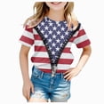 CAUYDY Girls 4th of July USA Shirt American Flag Patriotic T-Shirt ...