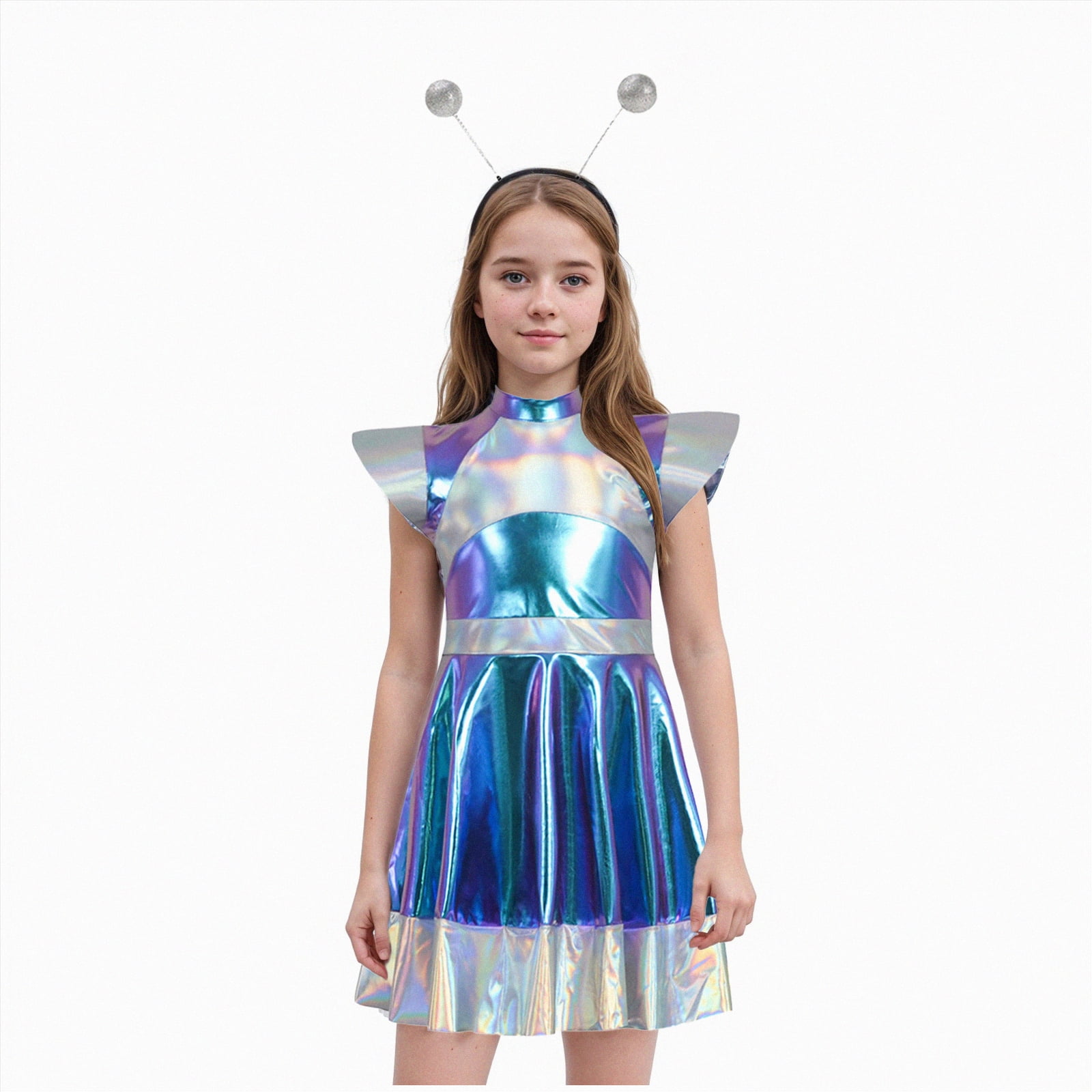 CAUYDY Girls Alien Robot Astronaut Outerspace Dress-up Sleeveless A ...