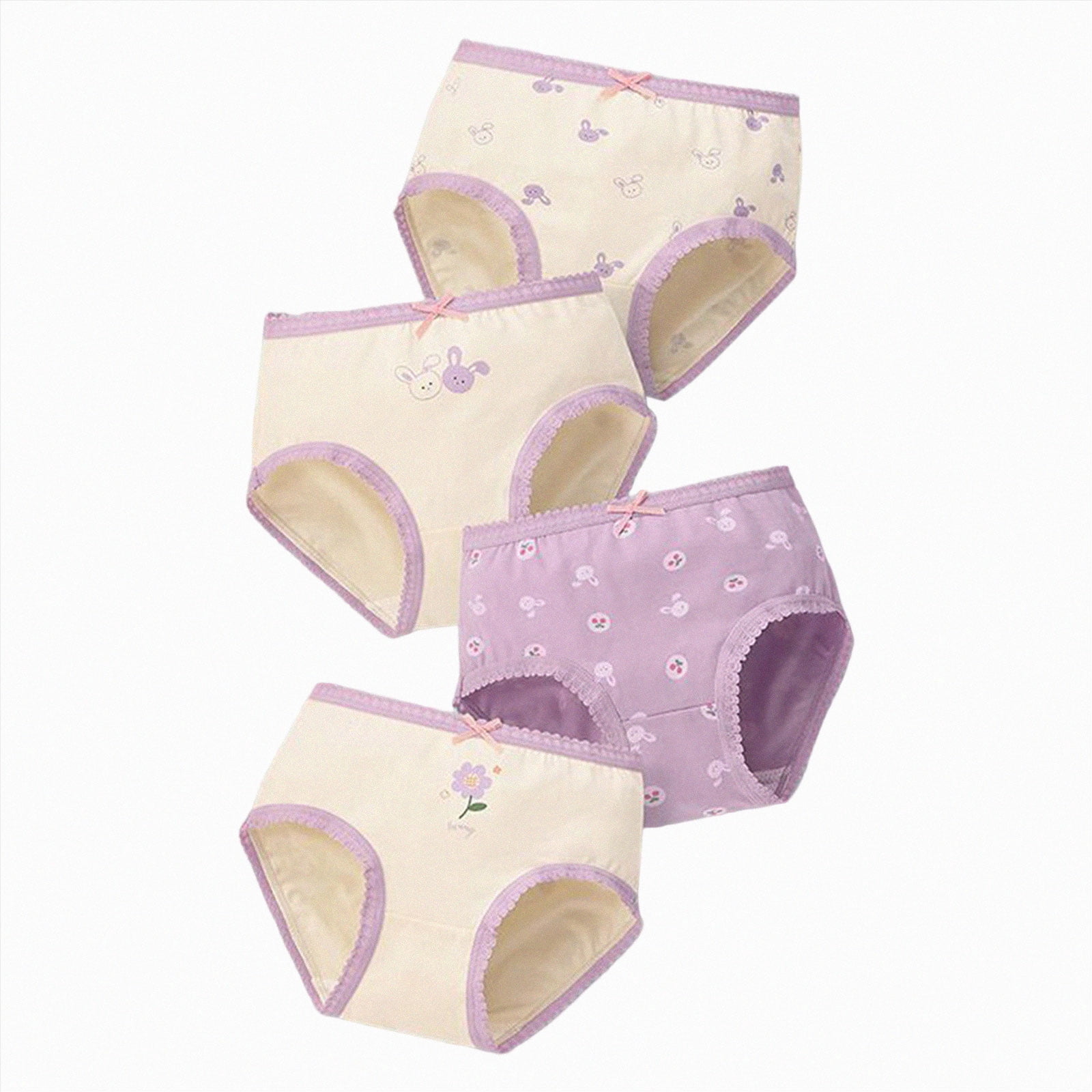 CAUYDY Girls Brief Kids Soft Underwear Baby Rabbit Print Toddler ...