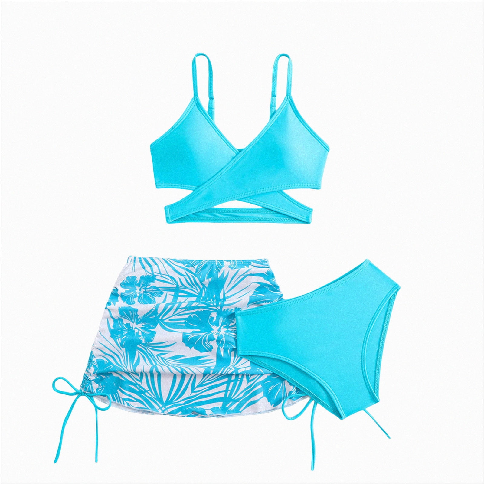 CAUYDY Girls Swimsuit 2PCS Bikini Sets,Adjustable Shoulder Strap ...