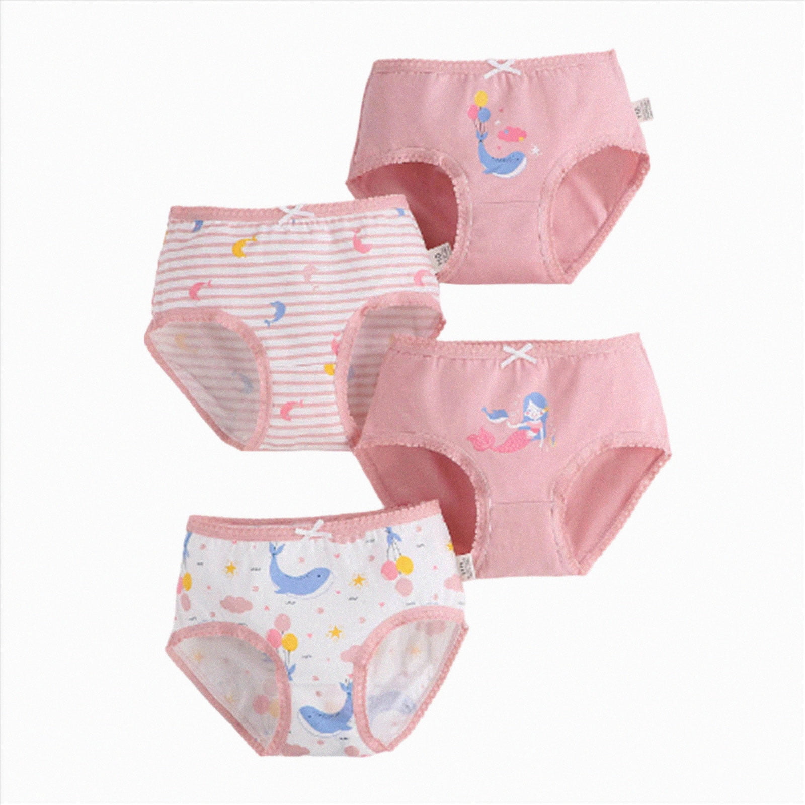 CAUYDY Girls Underwear, 4 Pack Toddler Kids Underwear Cotton Panties ...