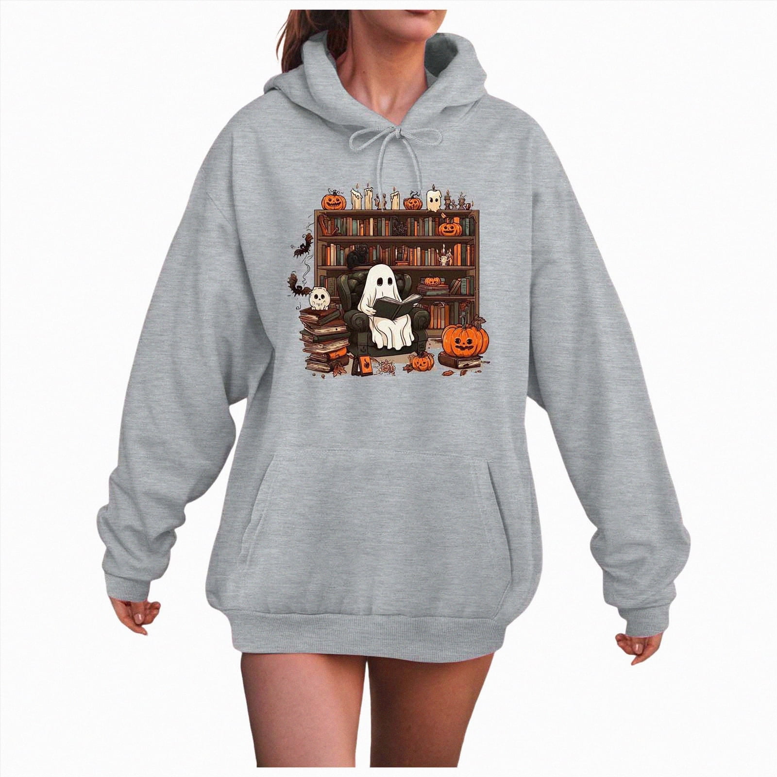 CAUYDY Halloween Hoodies for Women Trendy Long Sleeve Casual Pullover ...