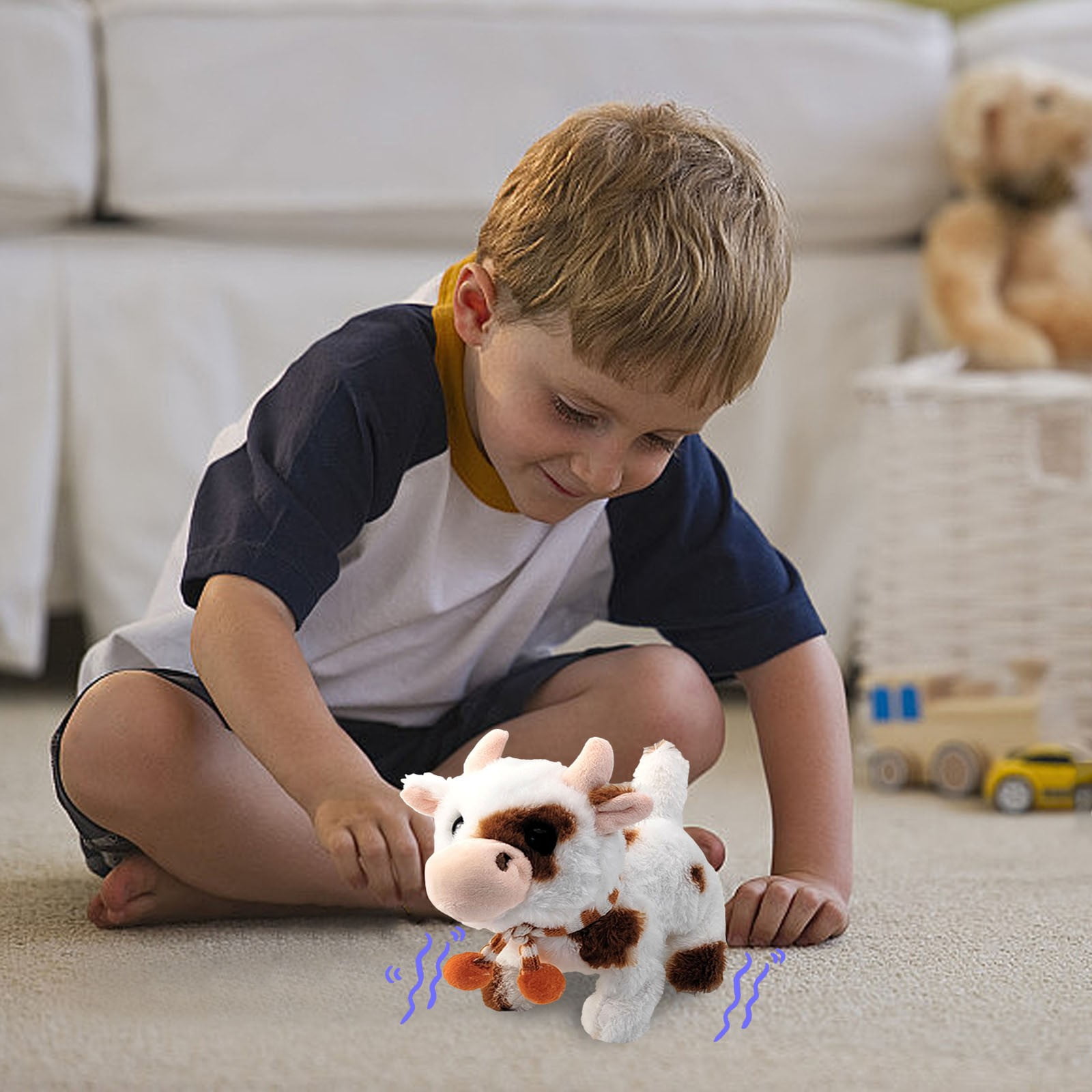 CAUYDY Holstein Cow Figurine,Farmhouse Cow Statues Cute Farm Cow ...