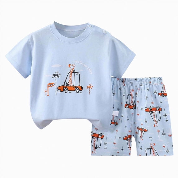 CAUYDY Infant Toddler Baby Boy Outfit Short Sleeve Cute Dog Print ...