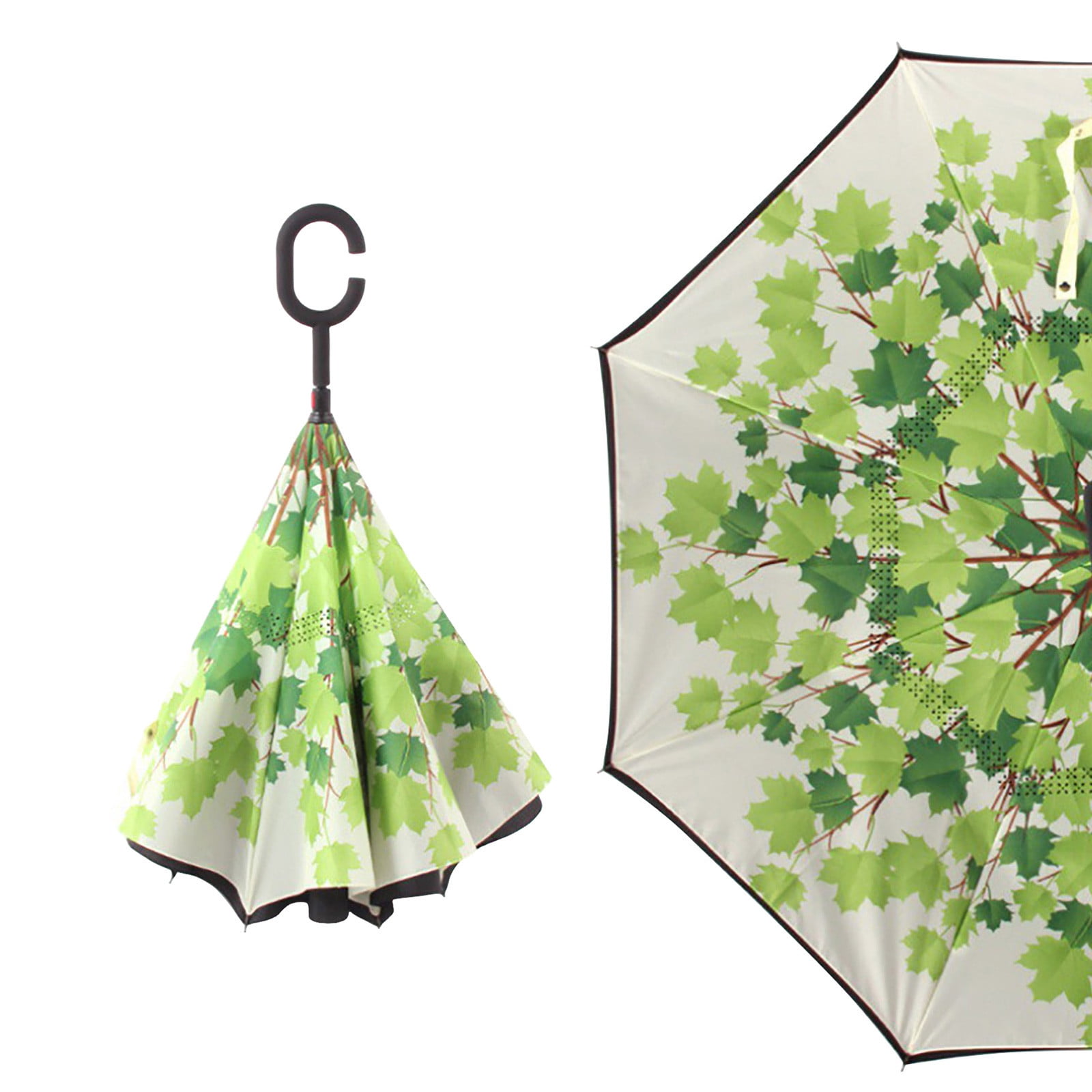 CAUYDY Inverted Reverse Upside Down Umbrella, Extra Large Double Canopy ...